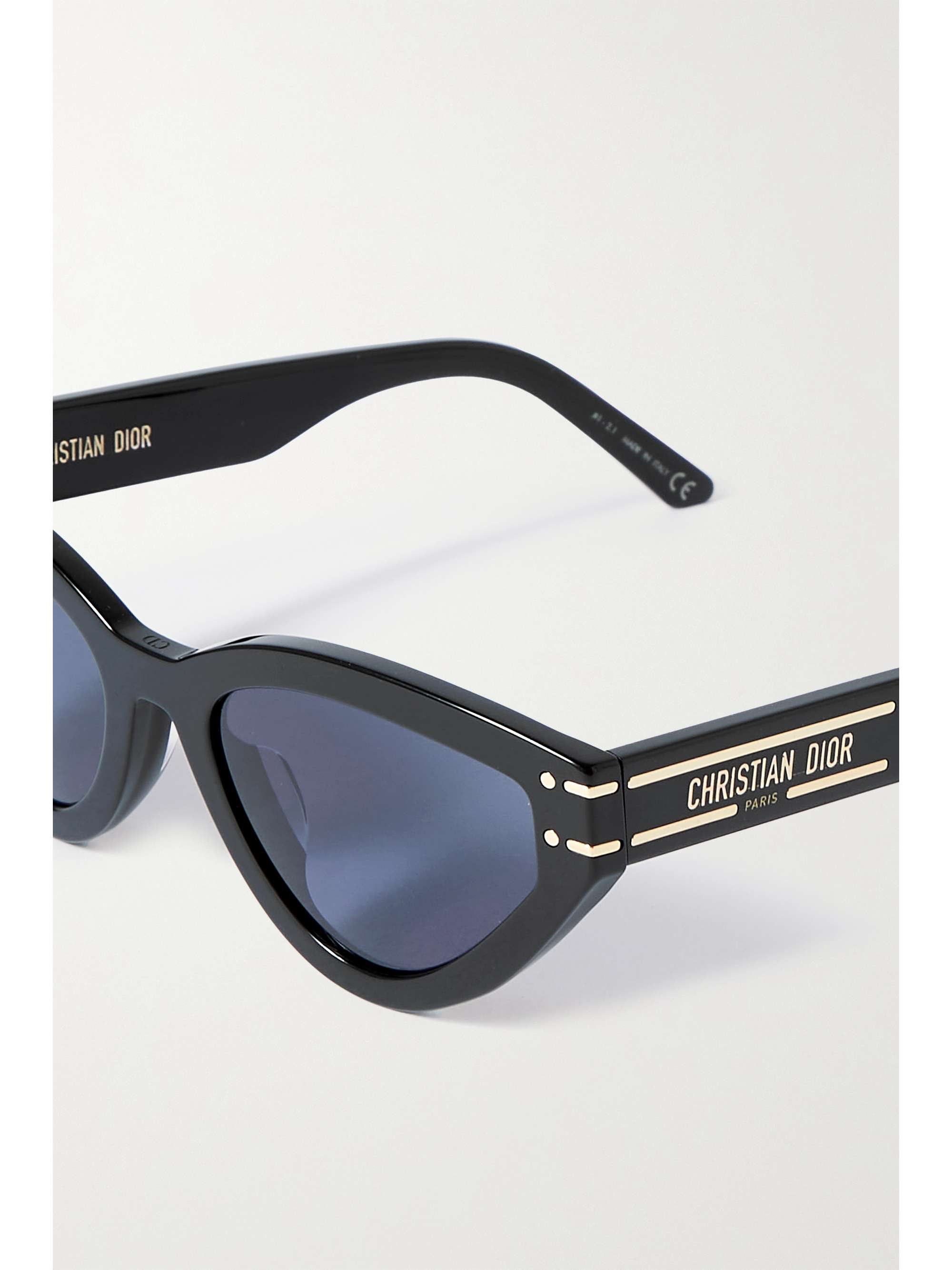 Dior Eyewear Diorsignature B2u Cat Eye Acetate And Silver Tone Sunglasses Net A Porter