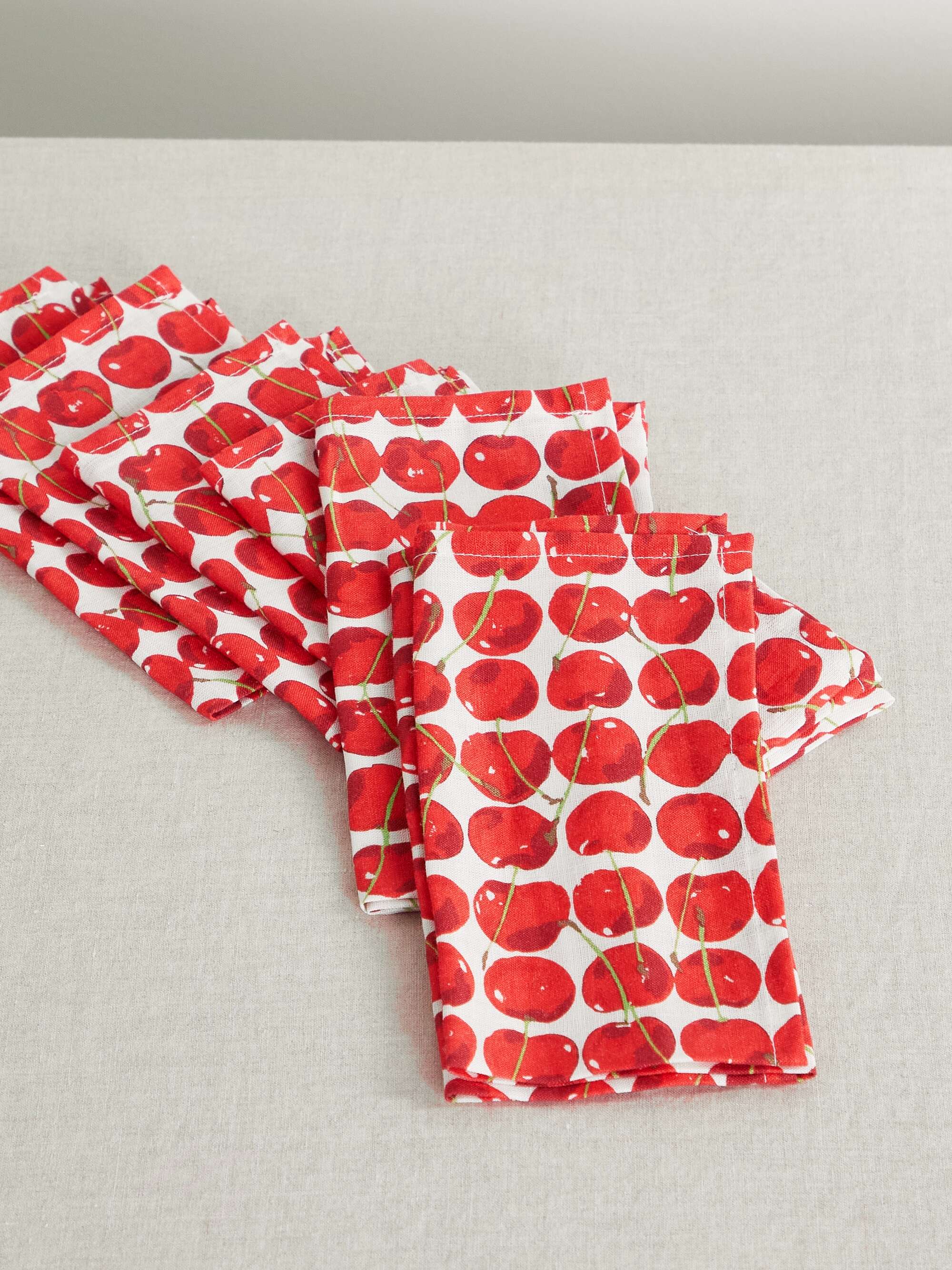 LA DOUBLEJ Set of six printed linen napkins | NET-A-PORTER