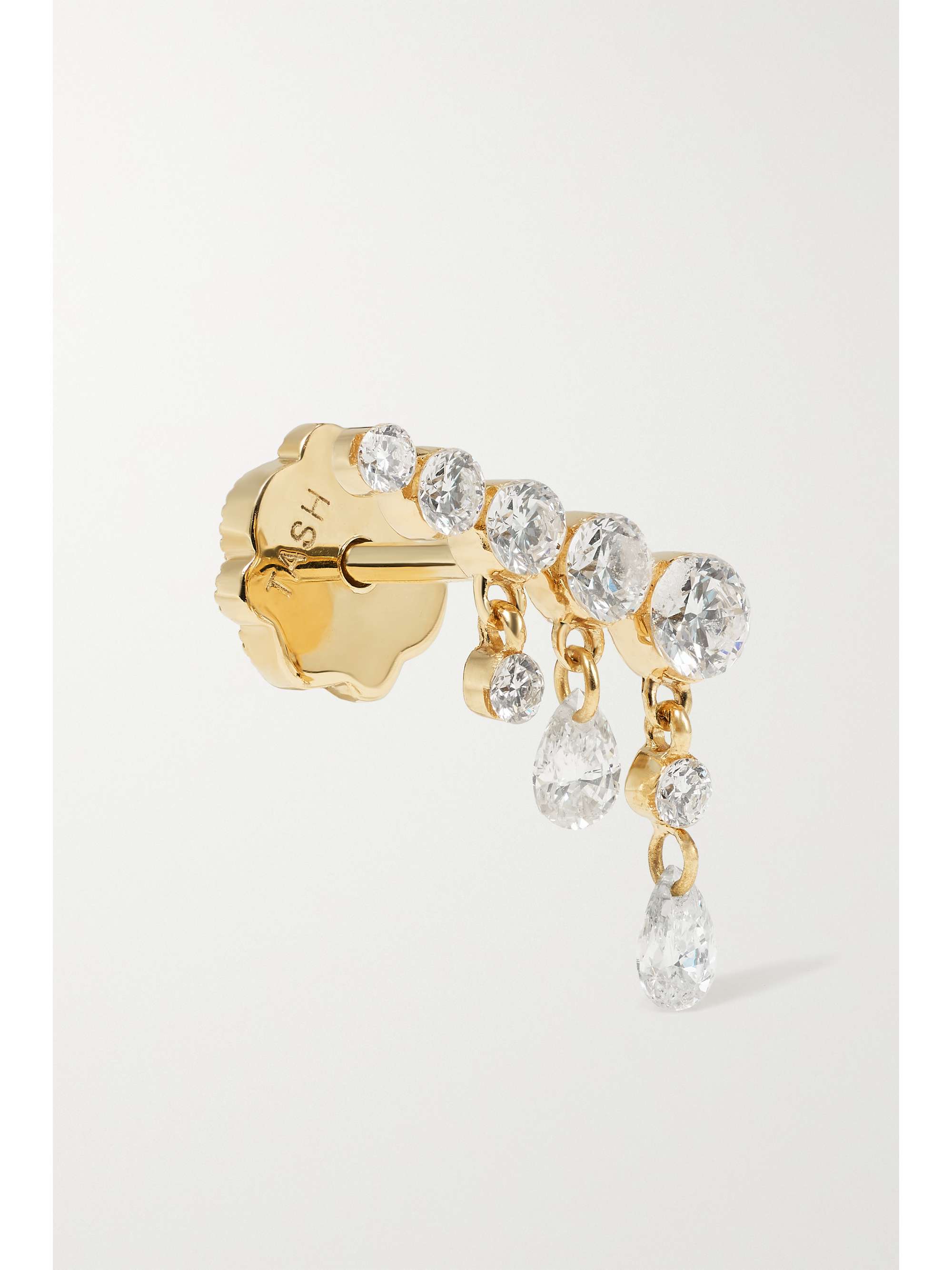 MARIA TASH Invisible Crescendo 18-karat gold diamond single earring ...