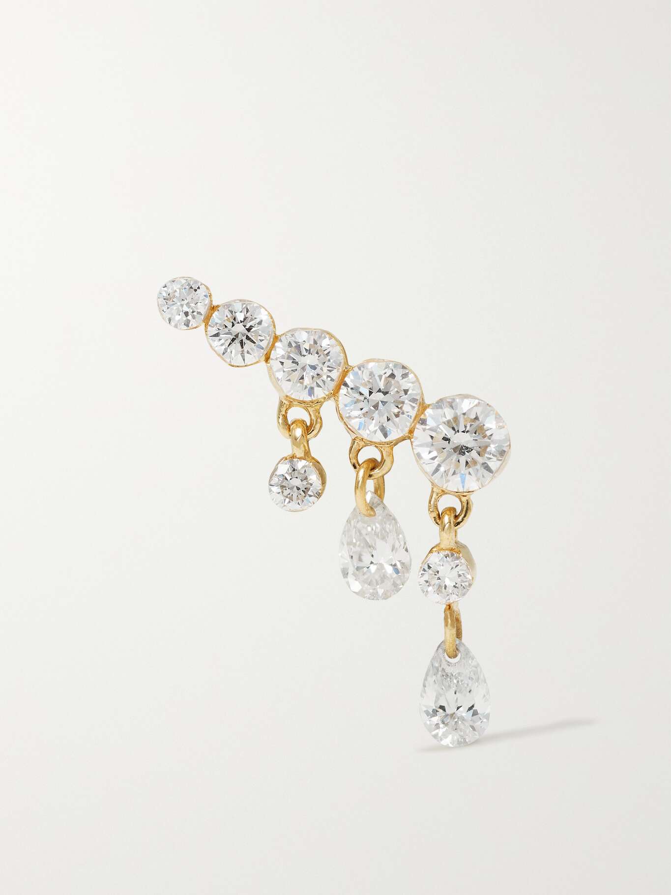 MARIA TASH Invisible Crescendo 18-karat gold diamond single earring ...