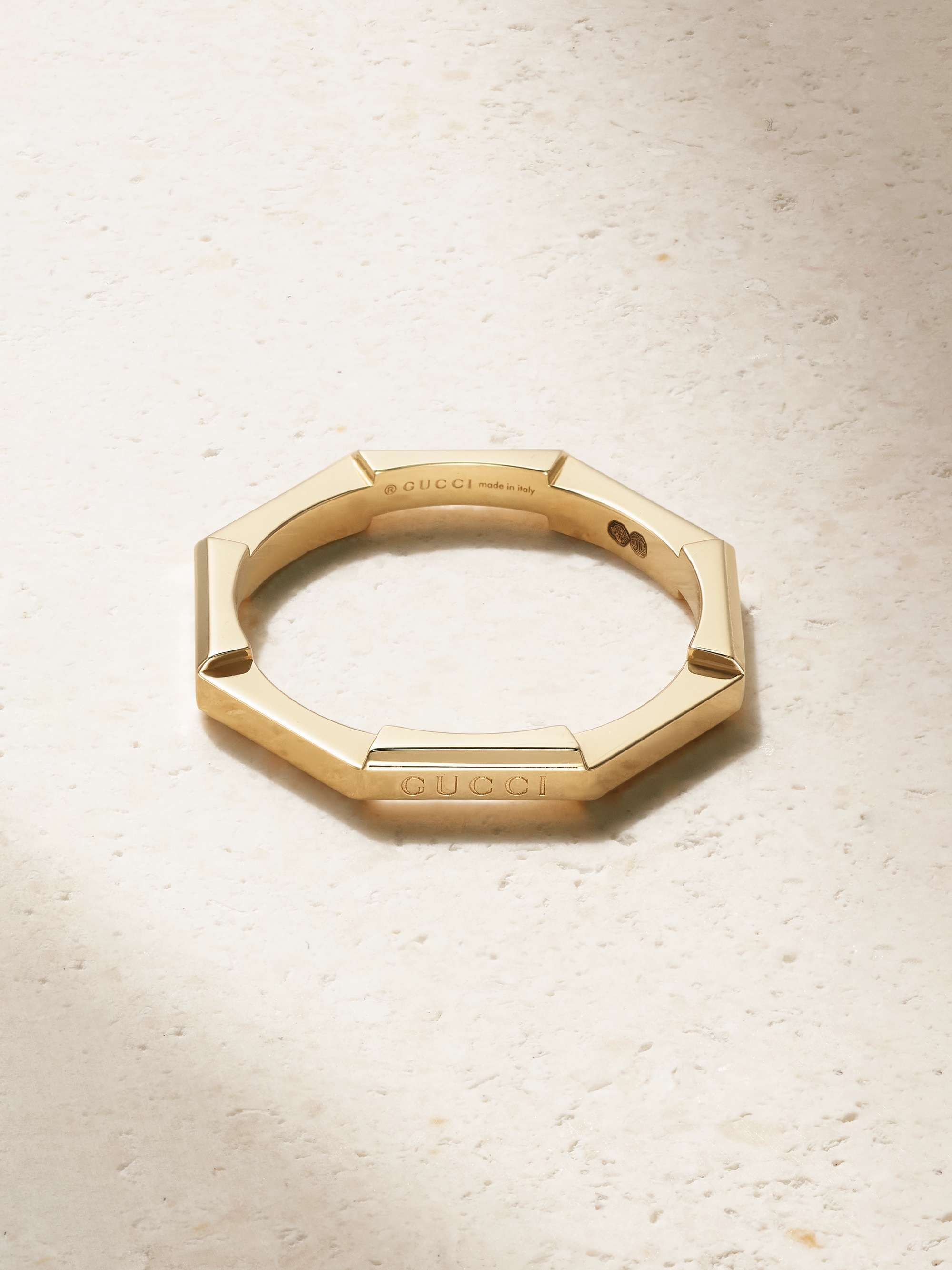 GUCCI Link to Love 18-karat gold ring | NET-A-PORTER