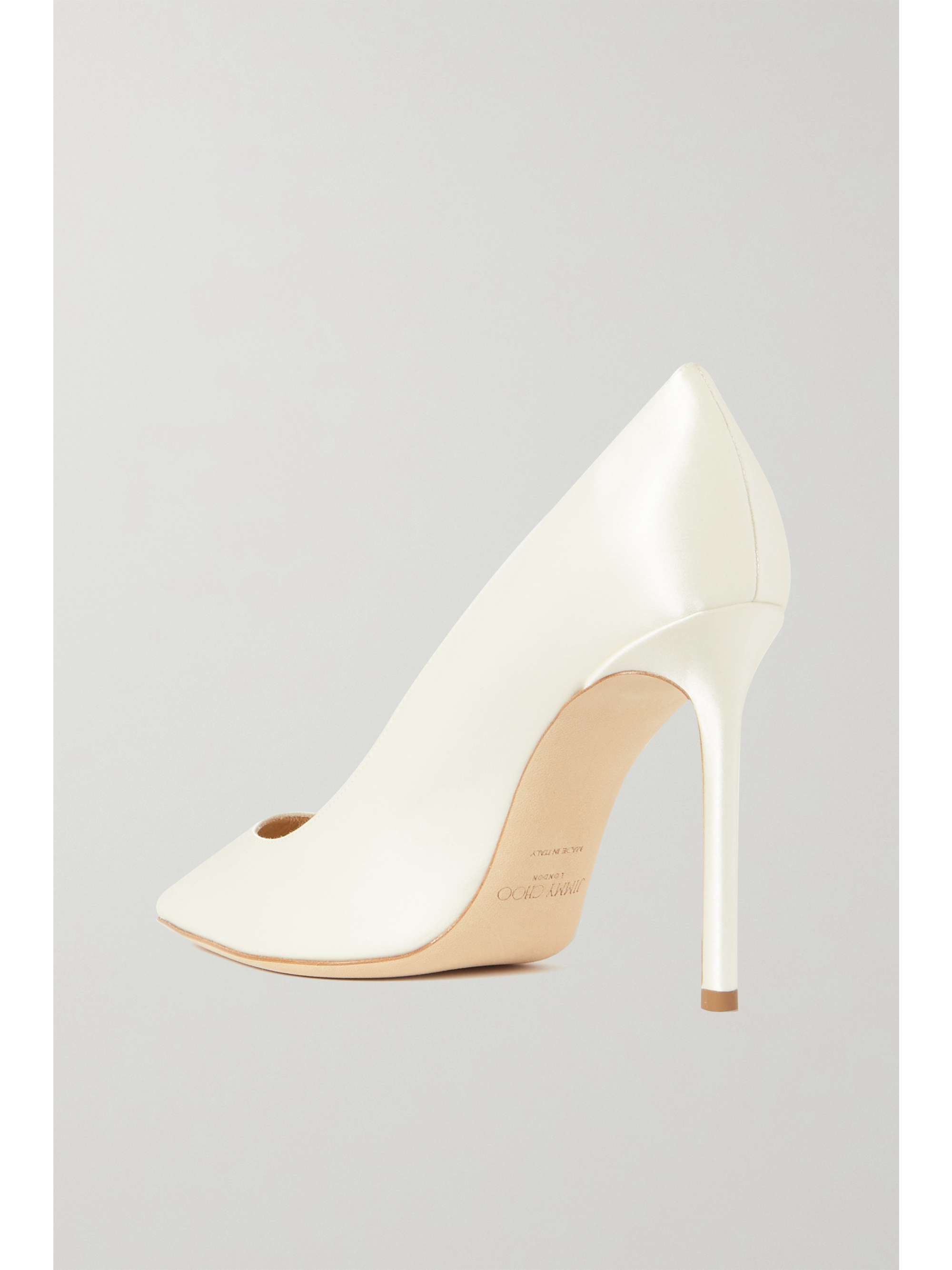 JIMMY CHOO Romy 100 satin pumps | NET-A-PORTER