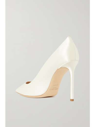 JIMMY CHOO Romy 100 satin pumps | NET-A-PORTER