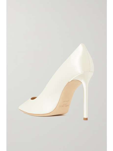 JIMMY CHOO Romy 100 satin pumps | NET-A-PORTER