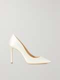 JIMMY CHOO Romy 100 satin pumps | NET-A-PORTER