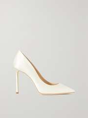 JIMMY CHOO Romy 100 satin pumps | NET-A-PORTER