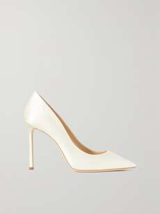 JIMMY CHOO Romy 100 satin pumps | NET-A-PORTER