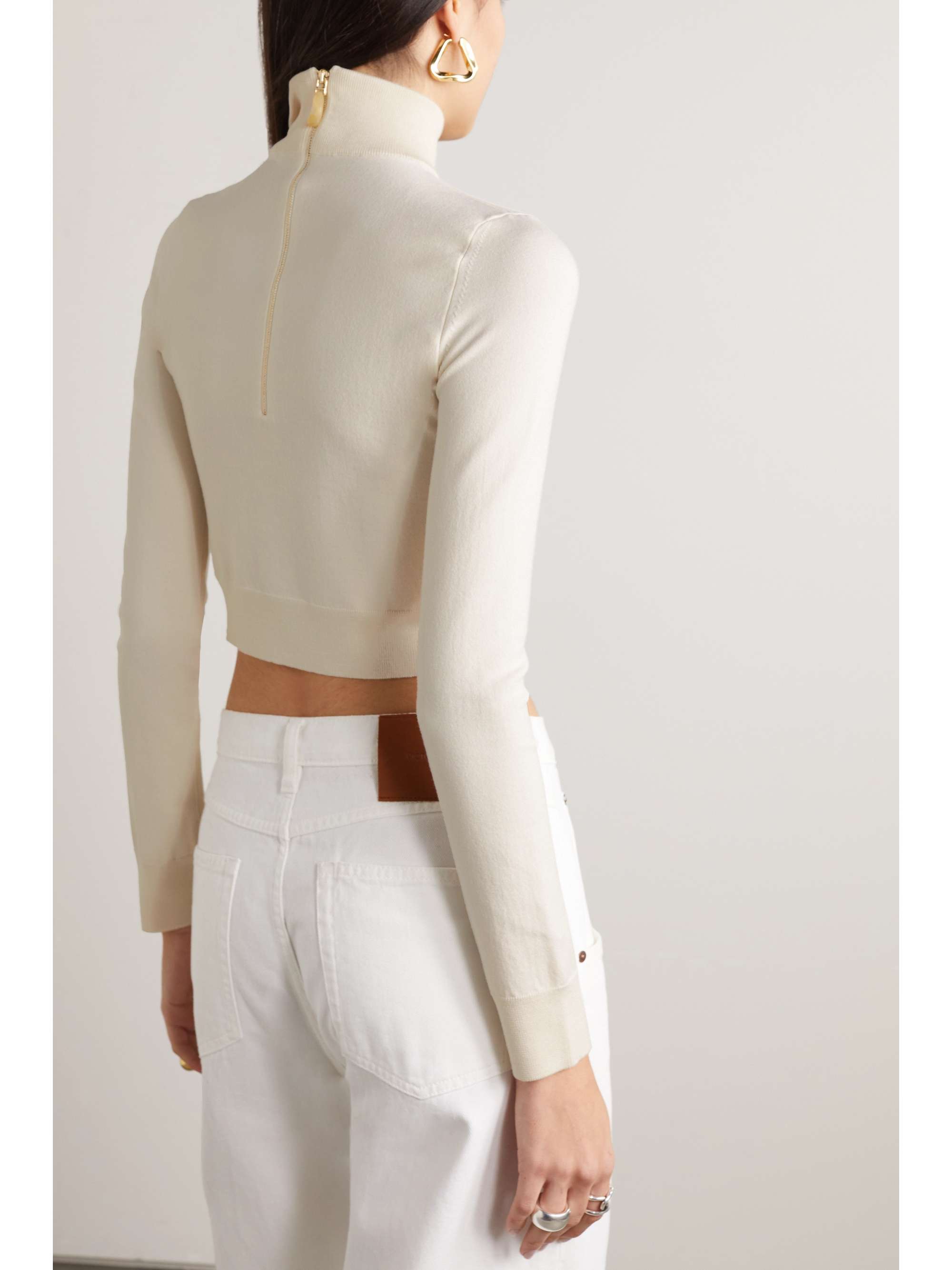 Max Mara Balbo Cropped Wool Blend Turtleneck Sweater Net A Porter