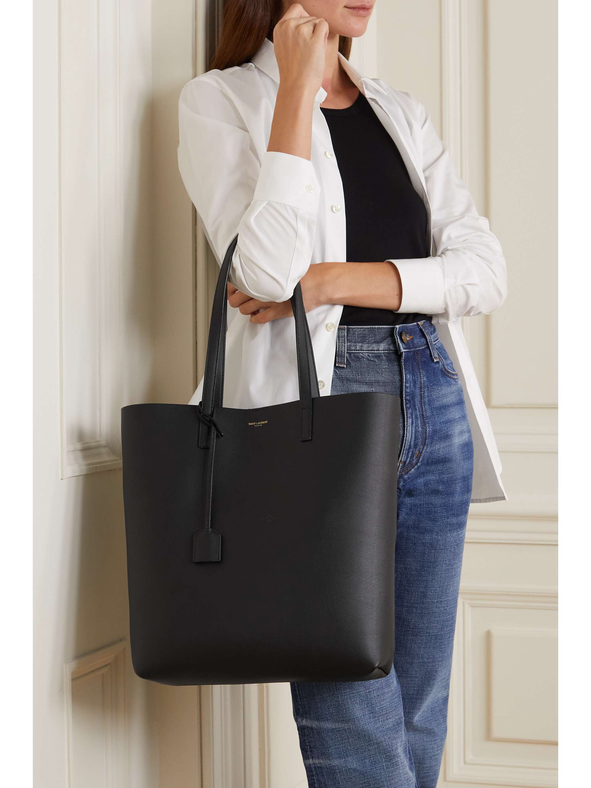 SAINT LAURENT Shopping Leather Tote NET A PORTER