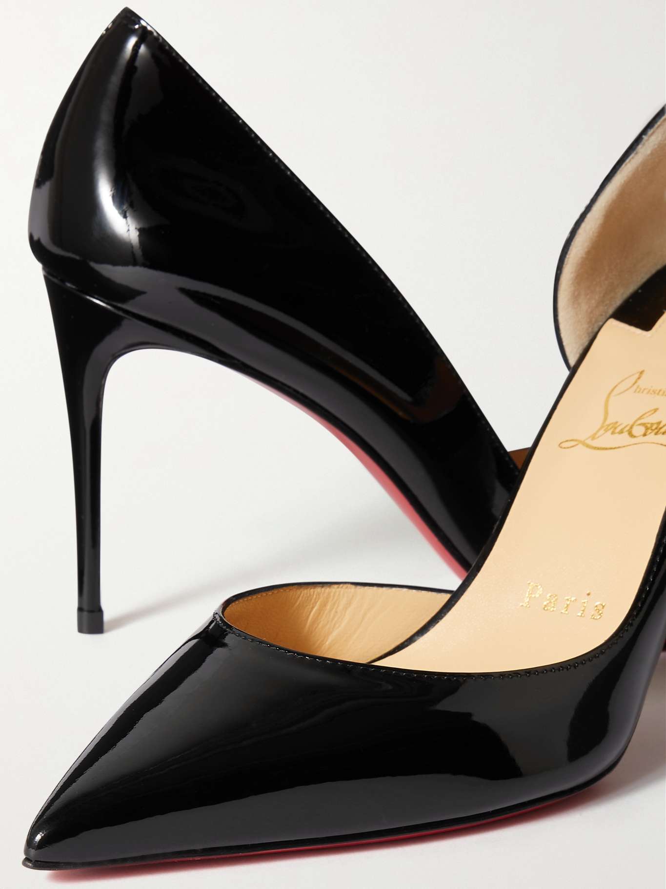 CHRISTIAN LOUBOUTIN Iriza 85 patent-leather pumps | NET-A-PORTER
