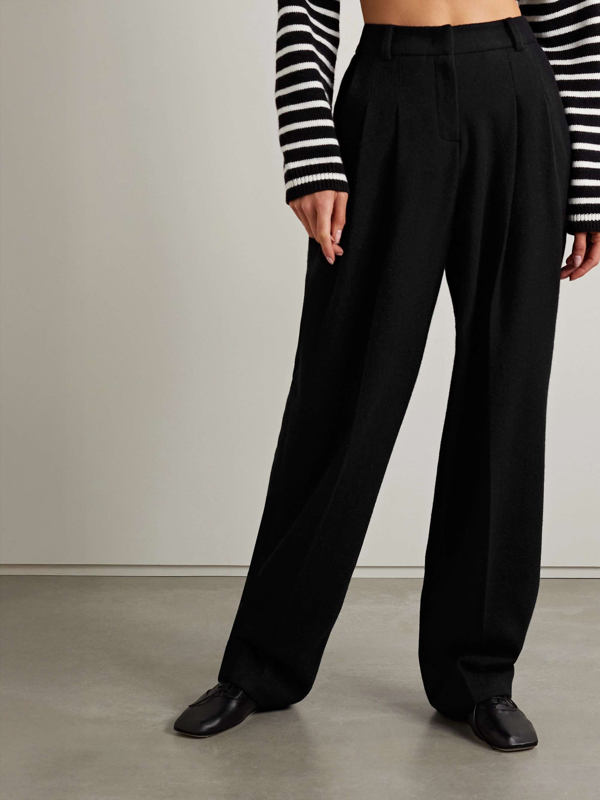 THE FRANKIE SHOP Layton pleated wool wide-leg pants | NET-A-PORTER