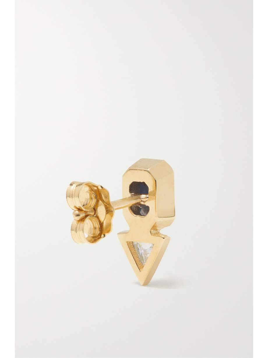 AZLEE 18-karat gold, diamond and sapphire earrings | NET-A-PORTER