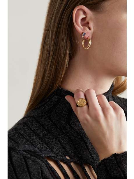 AZLEE 18-karat gold, diamond and sapphire earrings | NET-A-PORTER