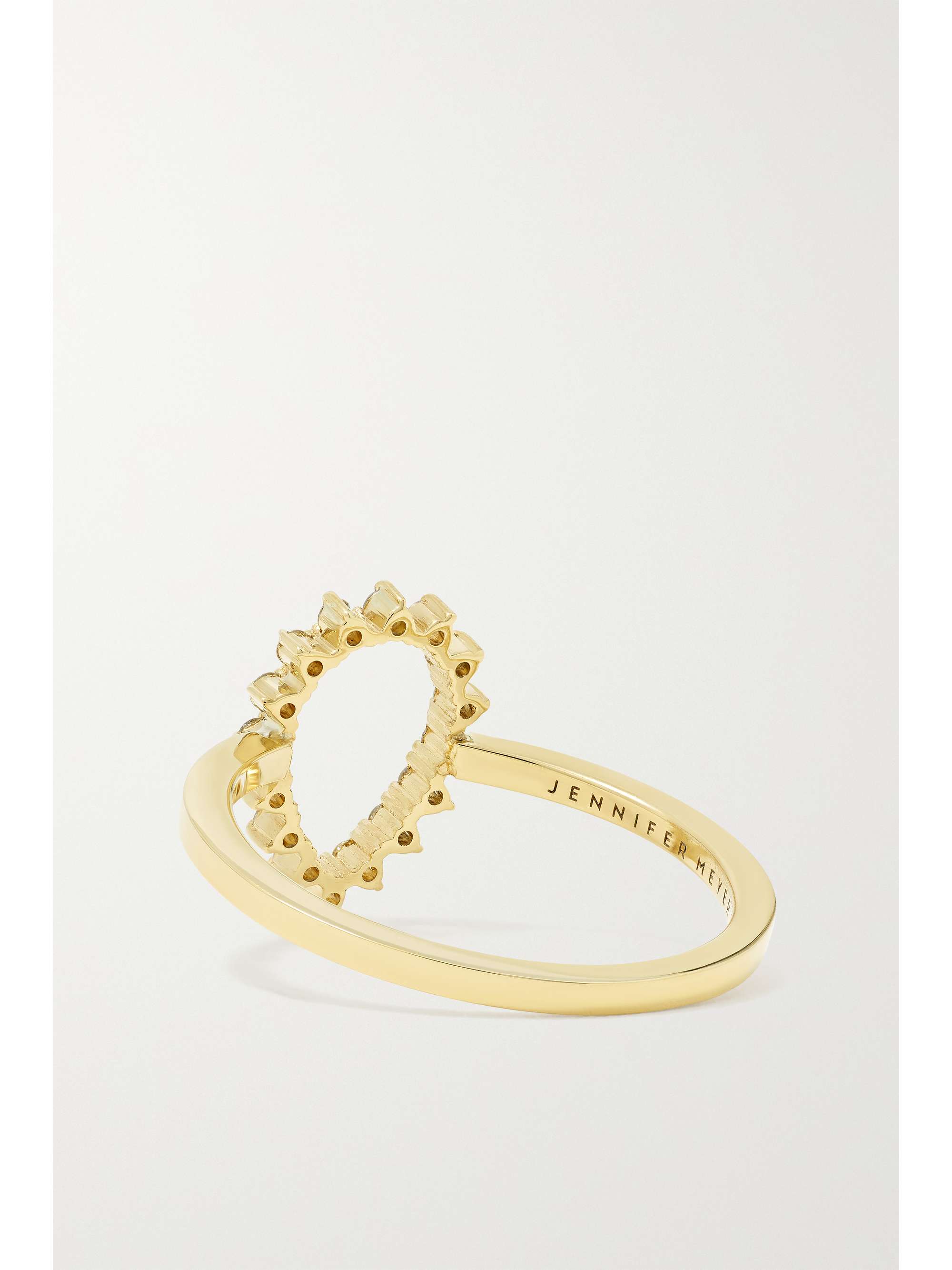 JENNIFER MEYER Mini Open Teardrop 18-karat gold diamond ring | NET-A-PORTER