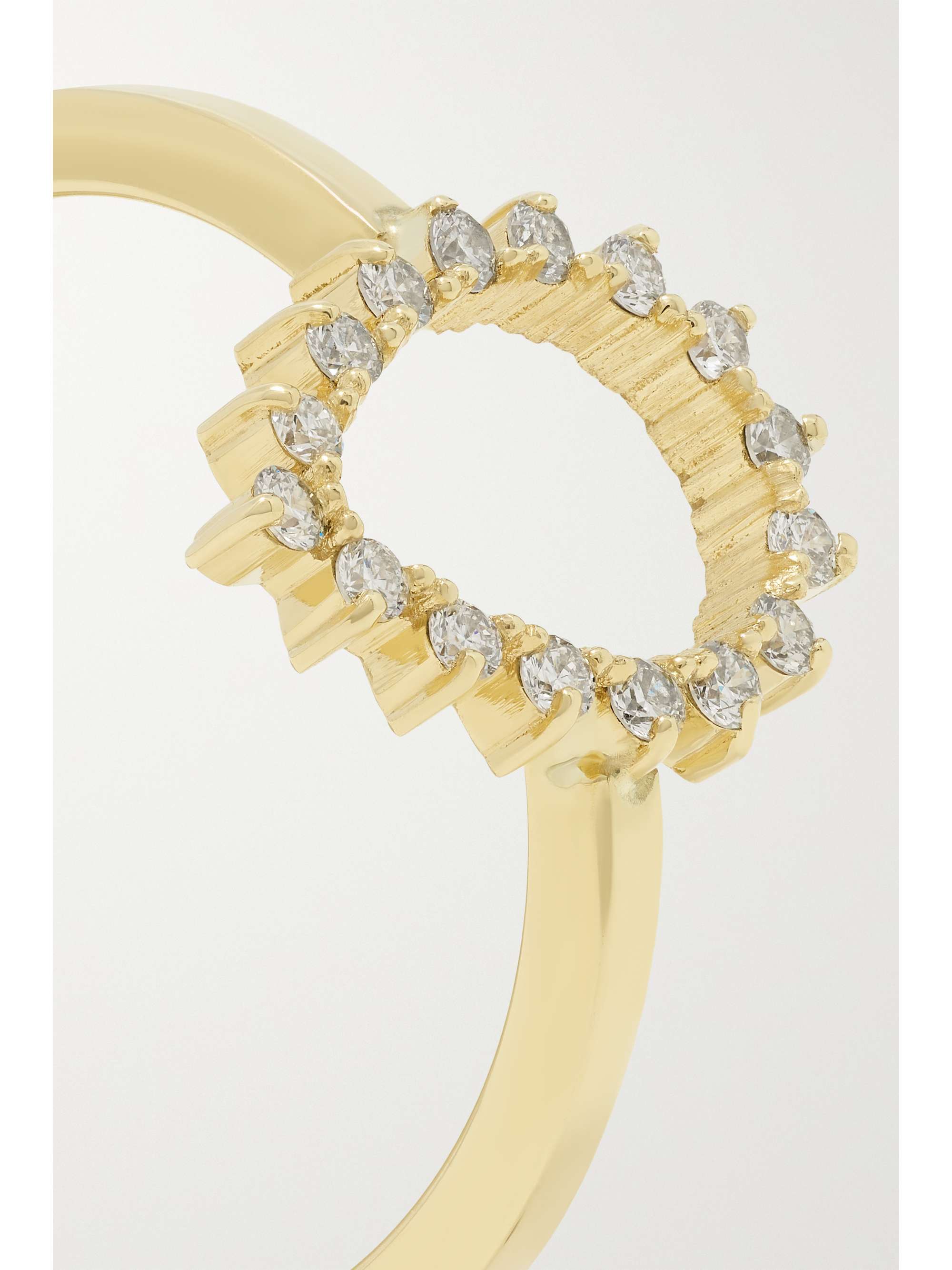JENNIFER MEYER Mini Open Teardrop 18-karat gold diamond ring | NET-A-PORTER
