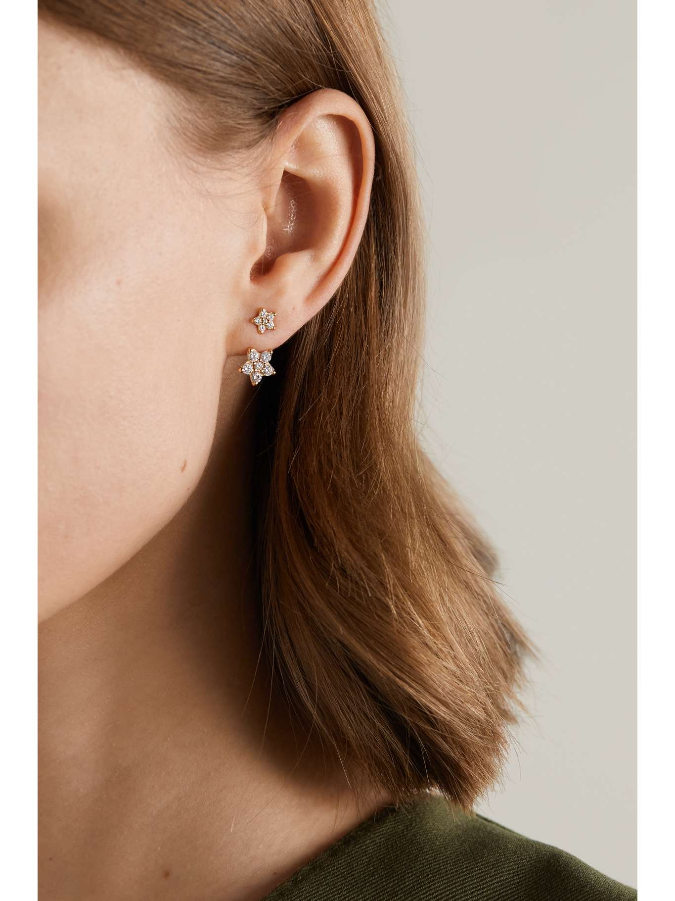 OLE LYNGGAARD COPENHAGEN Shooting Star 18-karat gold diamond single ...