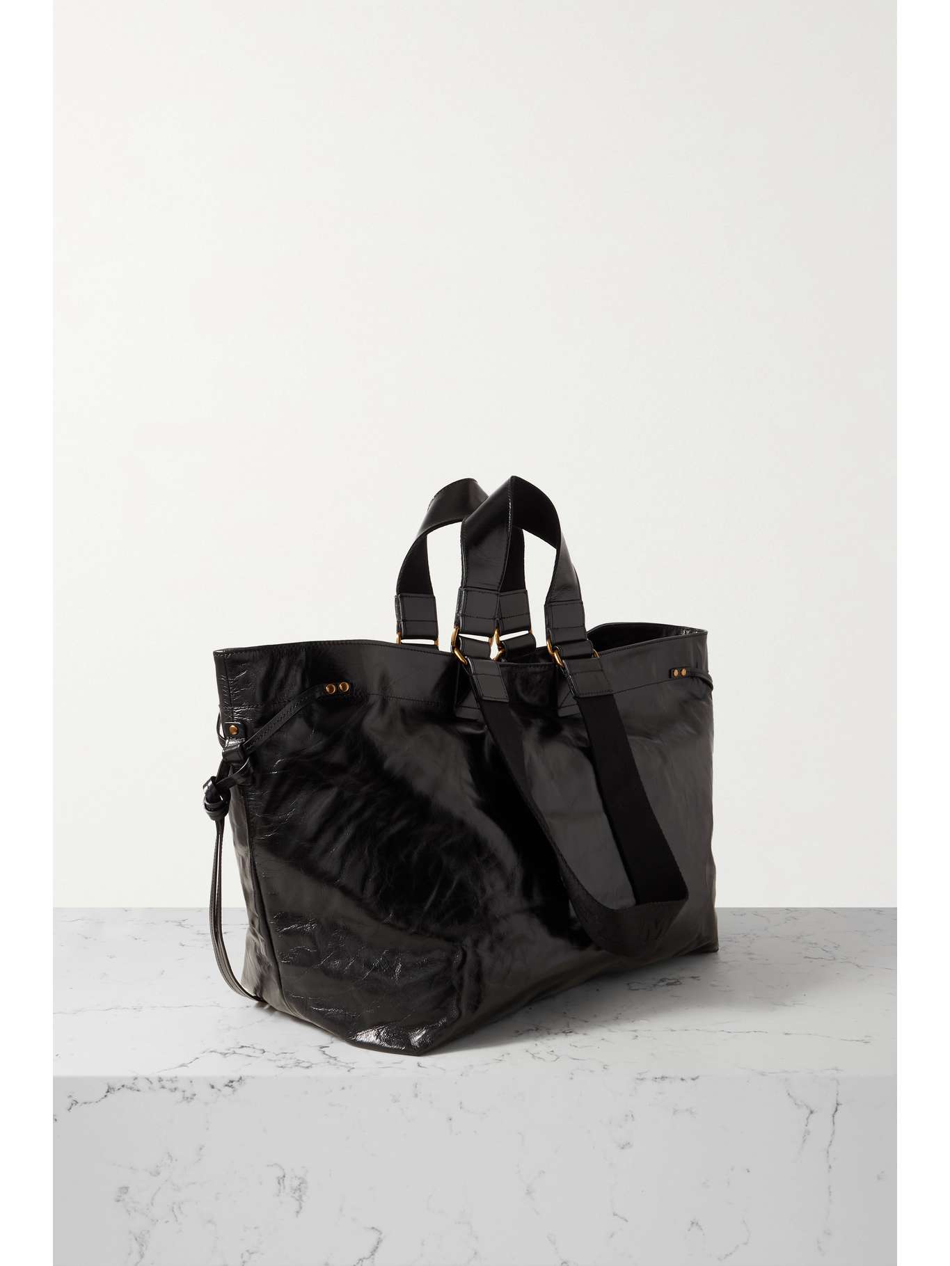 ISABEL MARANT Wardy crinkled-leather tote | NET-A-PORTER