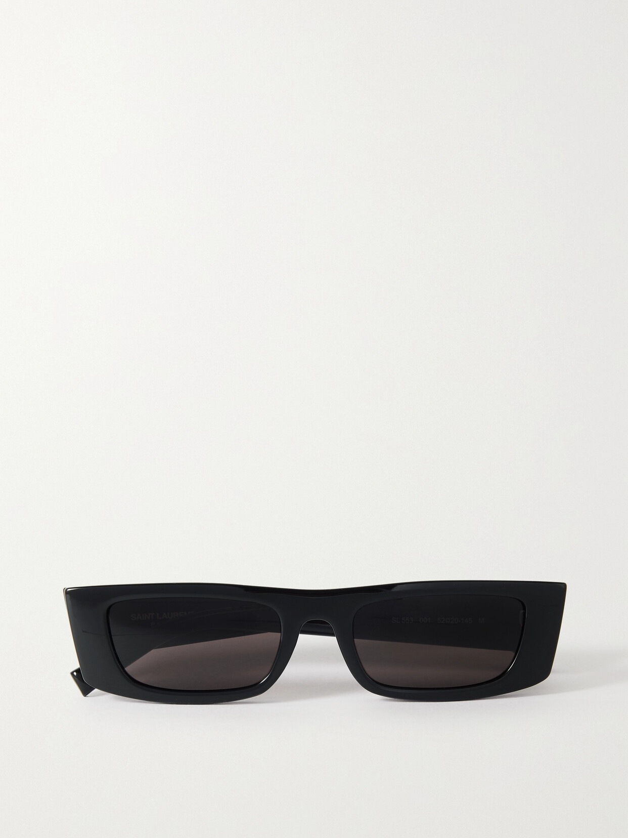 Saint Laurent Rectangular Frame Acetate Sunglasses In Black Modesens