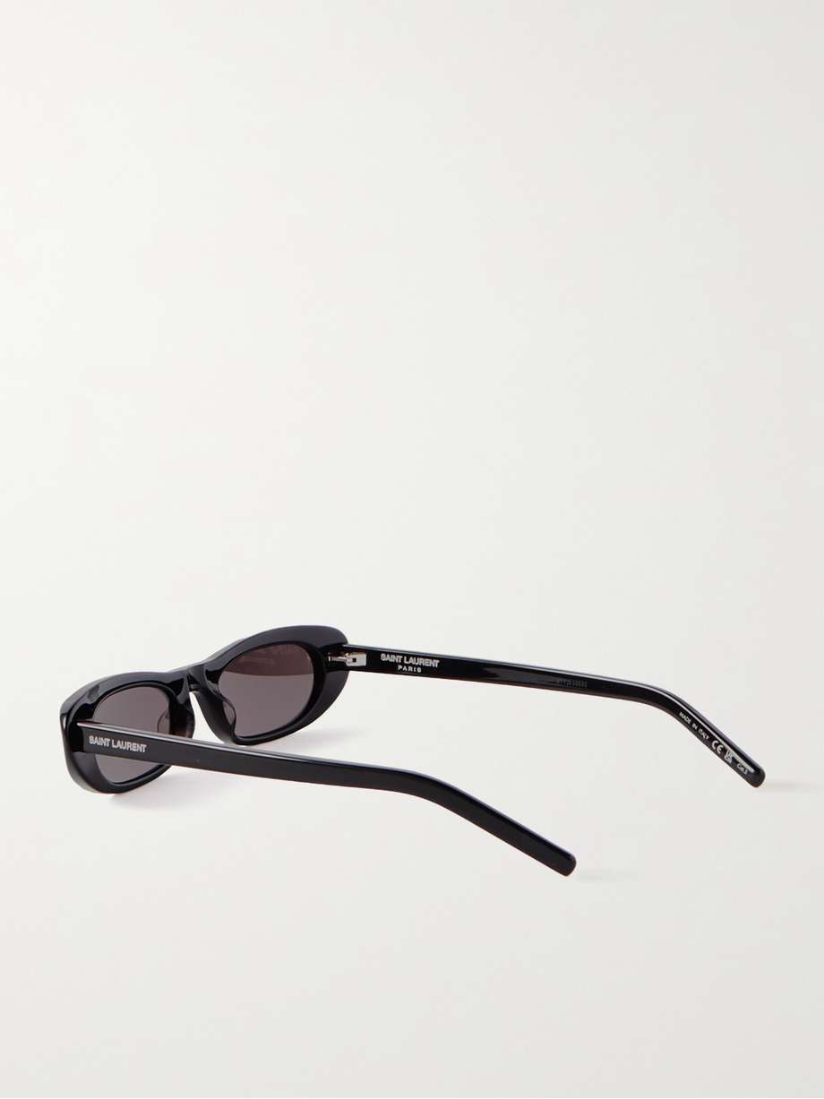 SAINT LAURENT EYEWEAR Shade oval-frame acetate sunglasses | NET-A-PORTER