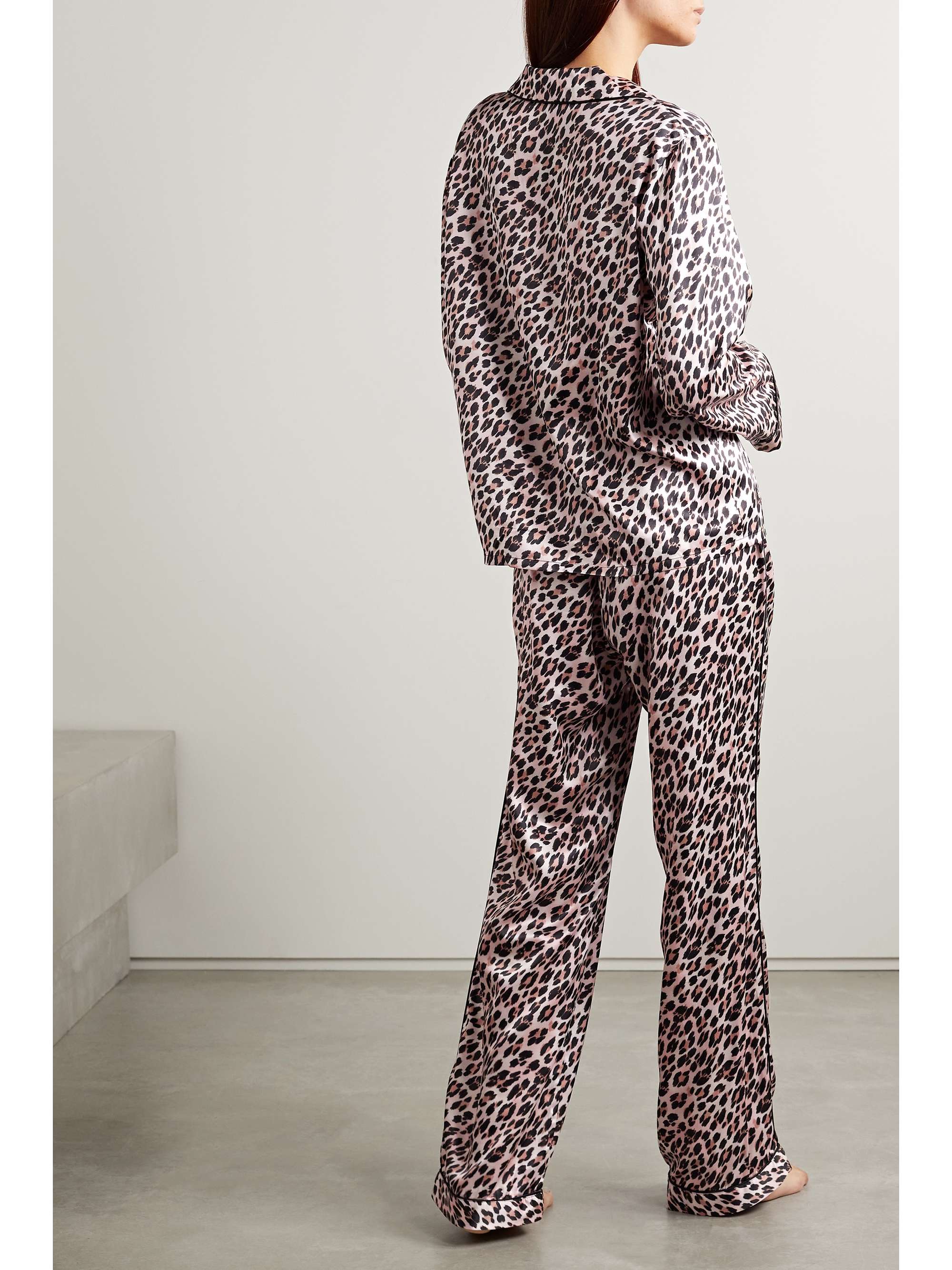 Morgan Lane Jane Parker Leopard Print Satin Pajama Set Net A Porter