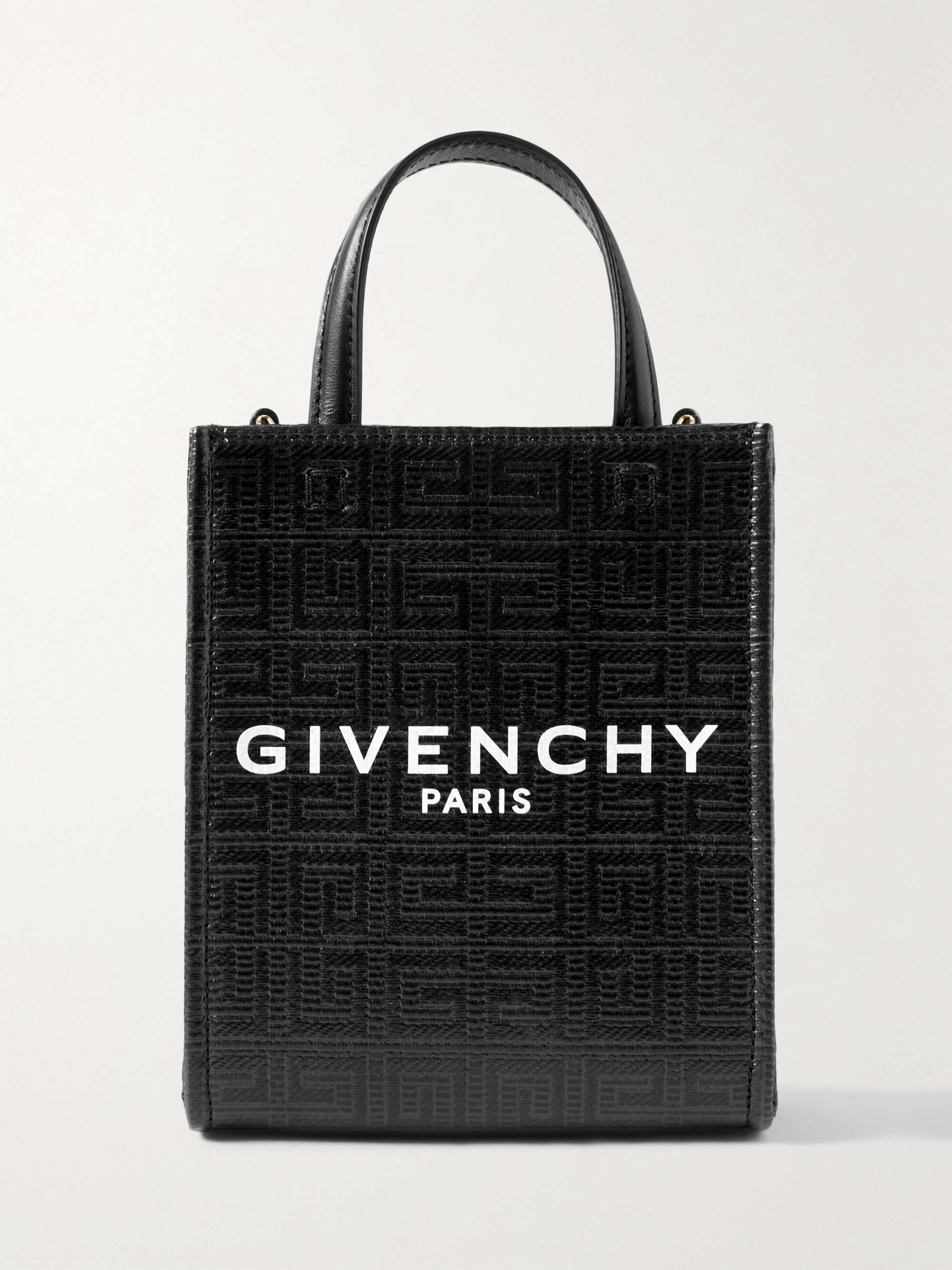GIVENCHY G-Tote mini leather-trimmed printed coated-canvas tote | NET-A ...