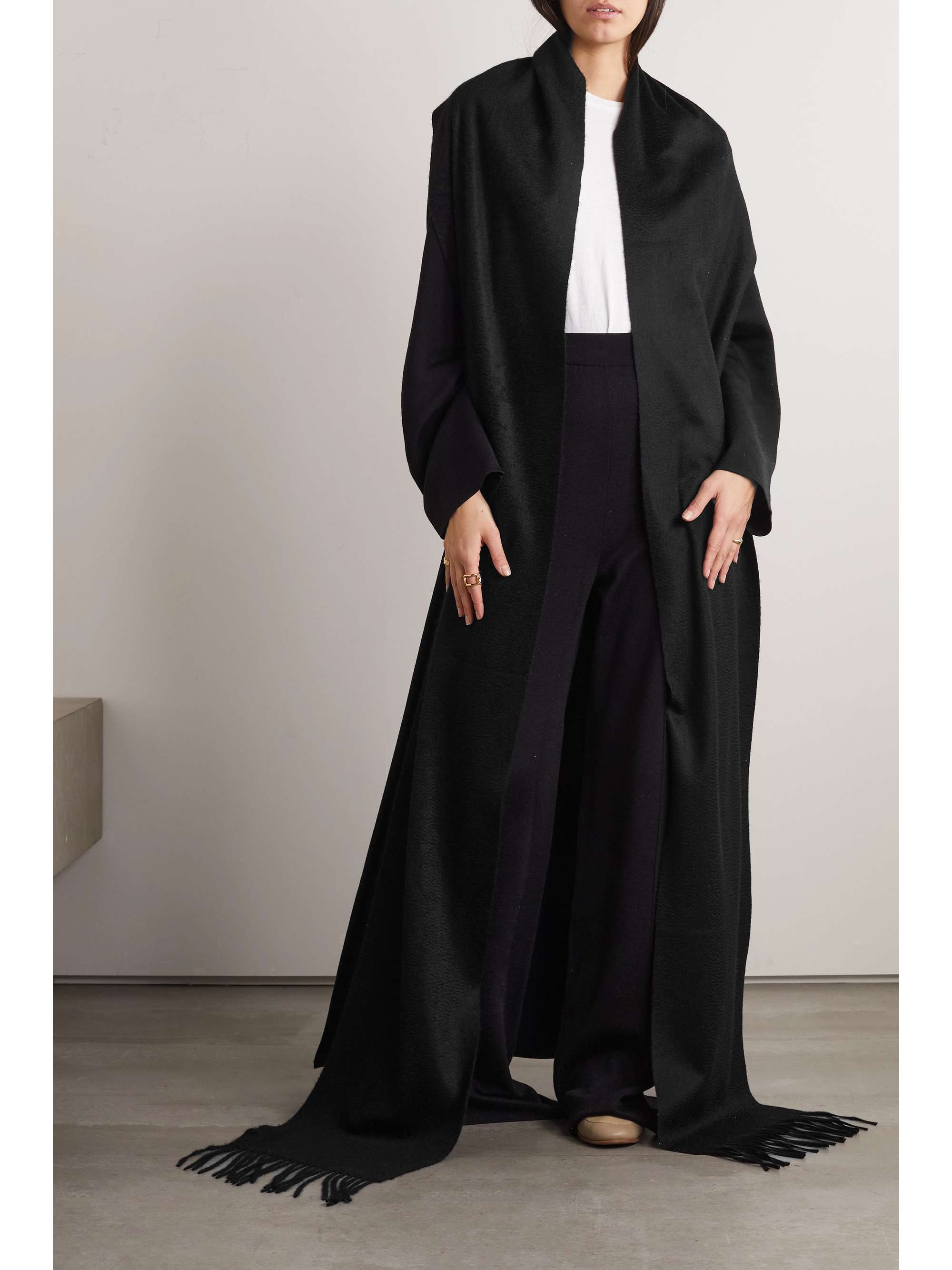 THE ROW Victoire fringed cashmere scarf | NET-A-PORTER