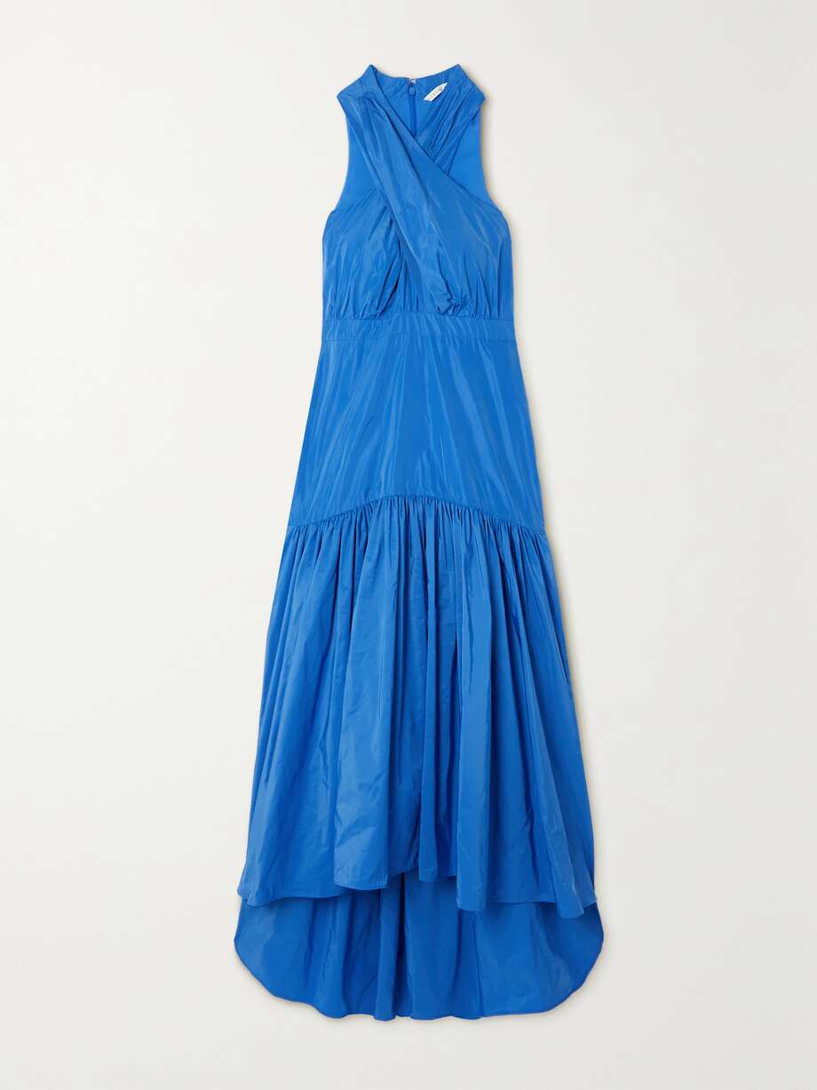 VERONICA BEARD Radley tiered taffeta midi dress | NET-A-PORTER