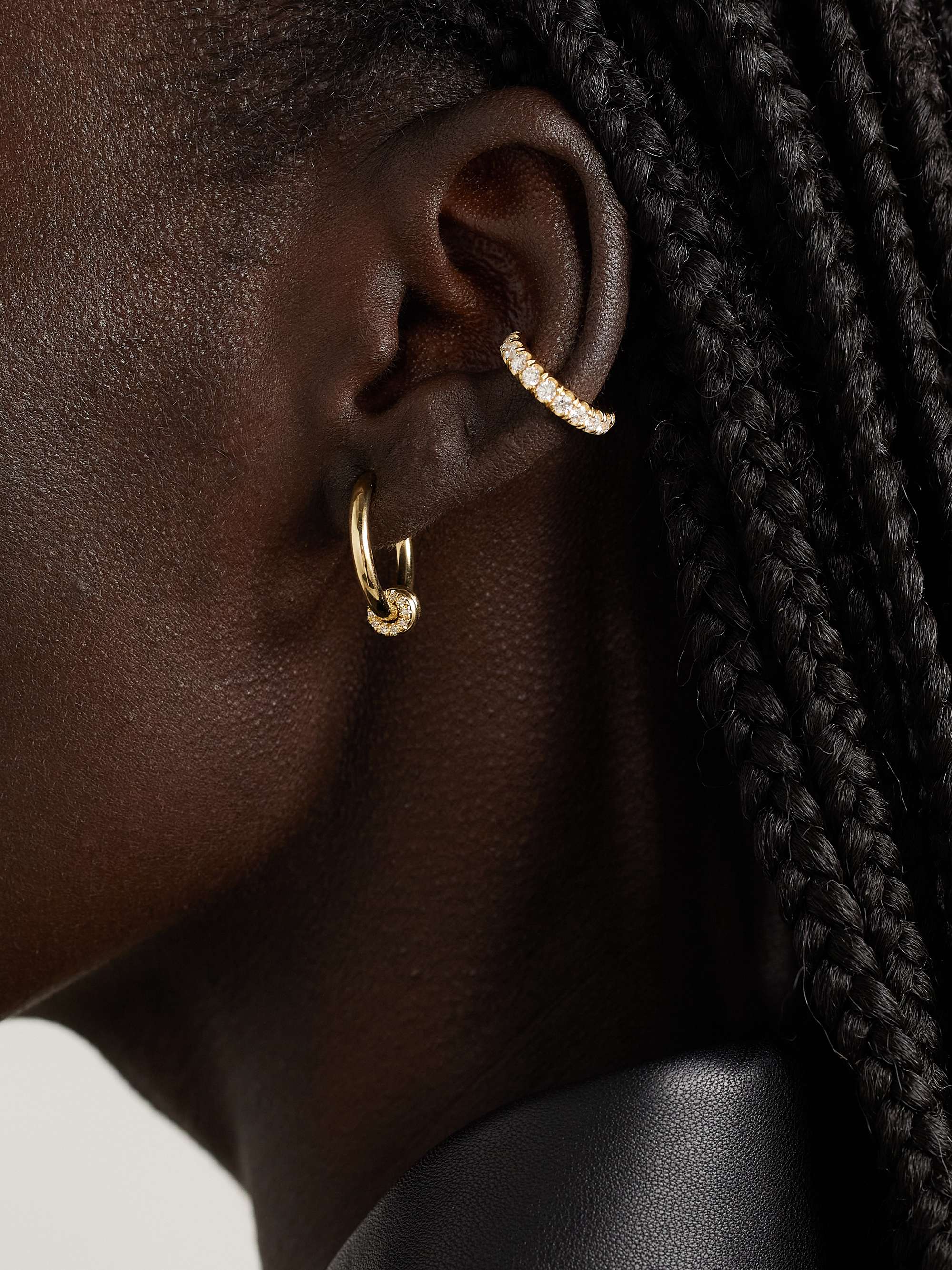 SPINELLI KILCOLLIN Eclipse 18-karat gold diamond ear cuff | NET-A-PORTER