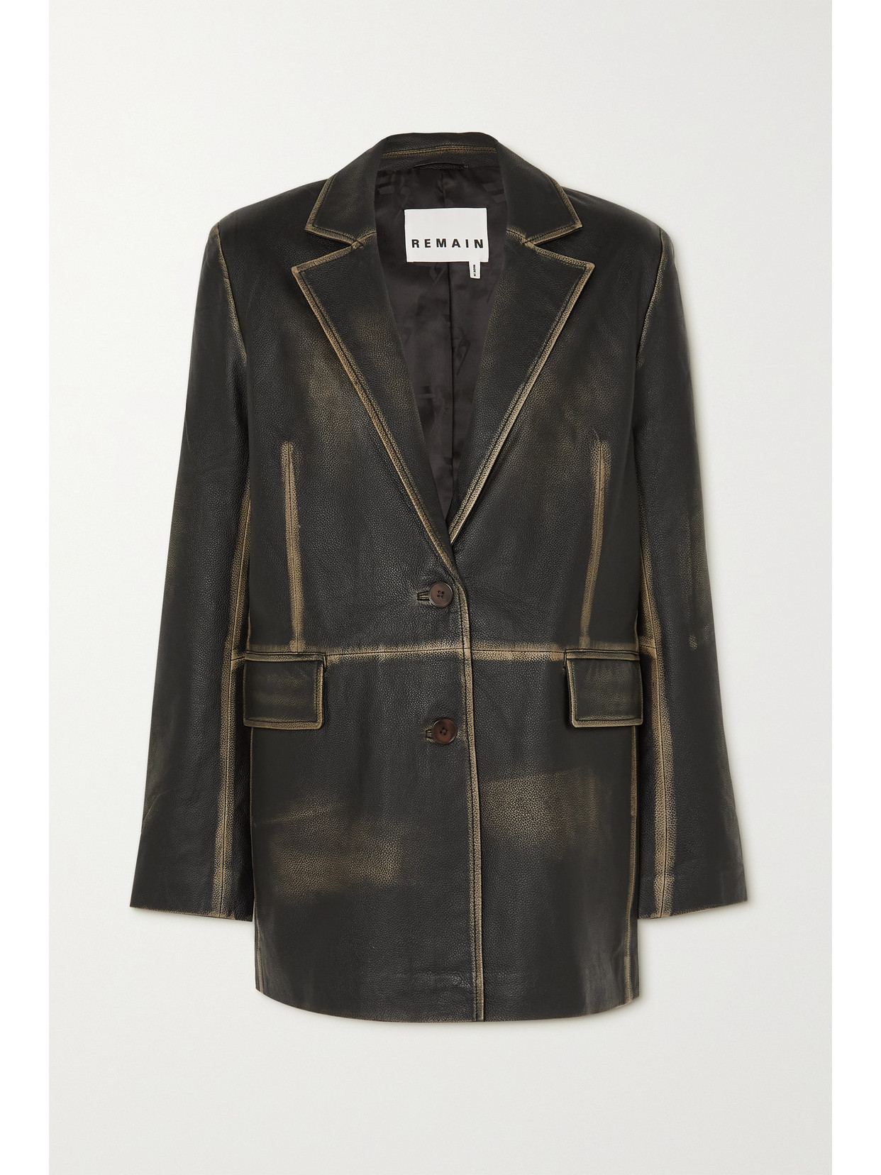 Remain Birger Christensen Kamia Paneled Textured-leather Blazer In 19 ...