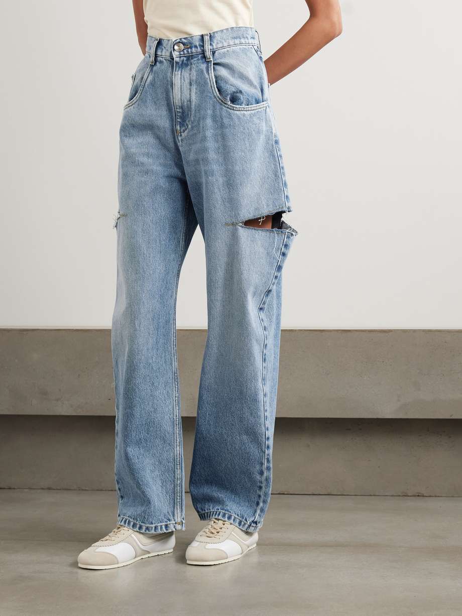 MAISON MARGIELA Cutout high-rise wide-leg jeans | NET-A-PORTER