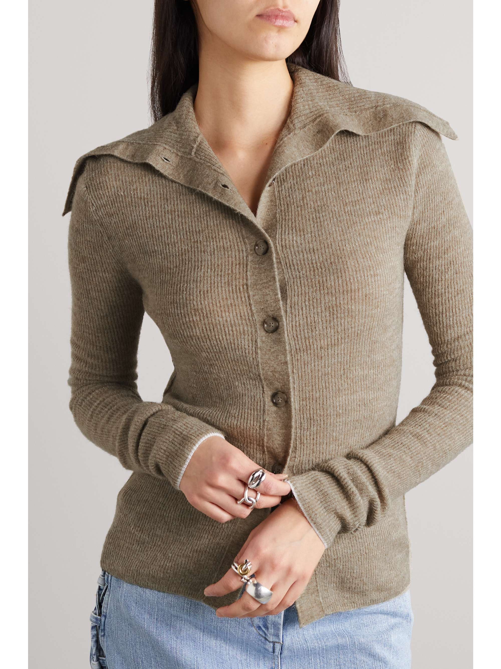 نيت-أ-بورتر | ACNE STUDIOS | Ribbed-knit cardigan