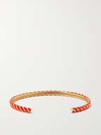 Red Streamer 14-karat gold and enamel cuff | ALISON LOU | NET-A-PORTER