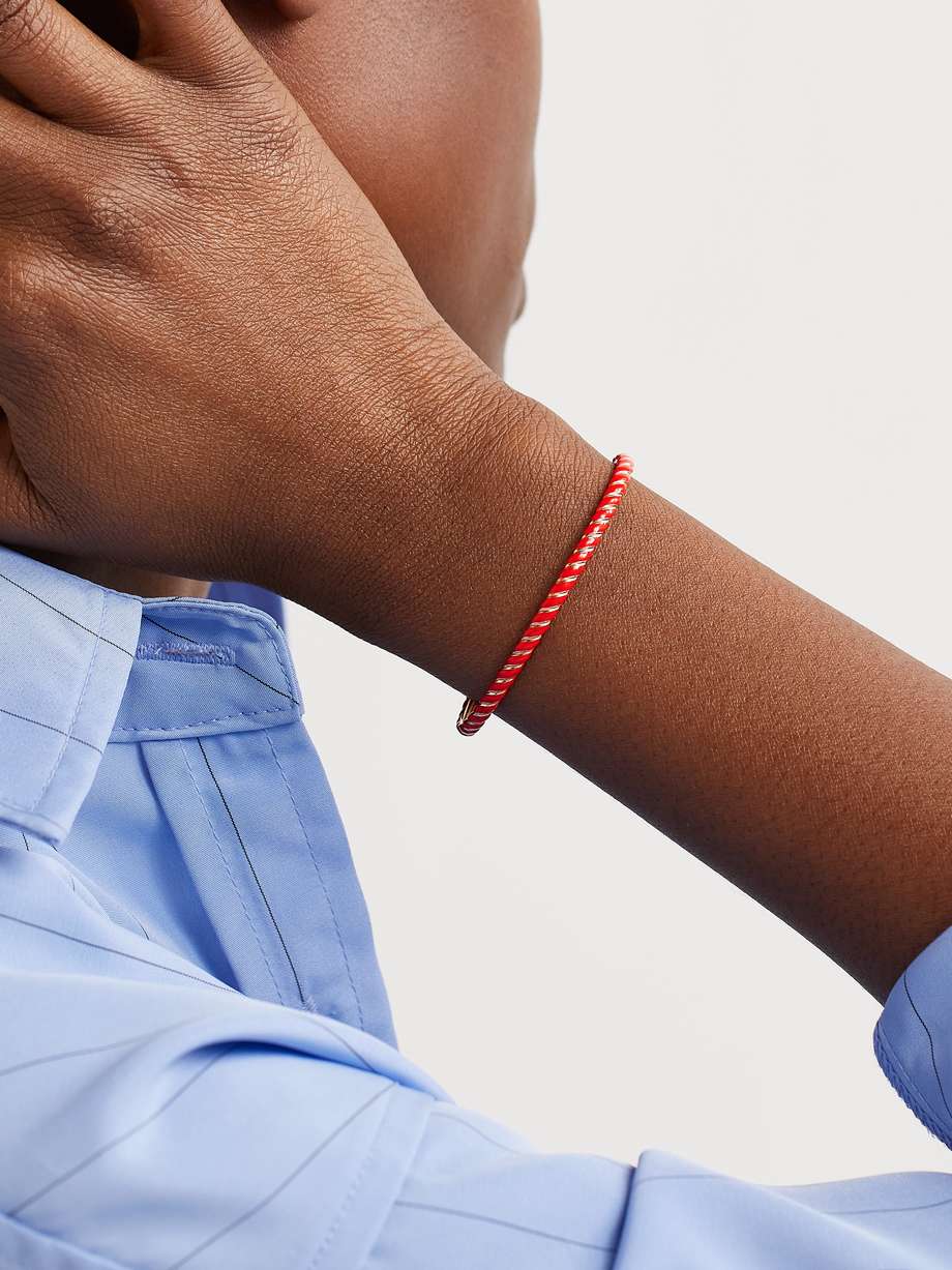Red Streamer 14-karat gold and enamel cuff | ALISON LOU | NET-A-PORTER