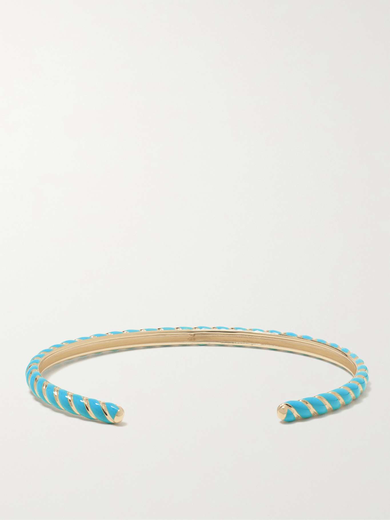 ALISON LOU Streamer 14-karat gold and enamel cuff | NET-A-PORTER