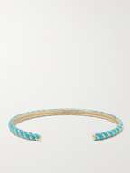 ALISON LOU Streamer 14-karat gold and enamel cuff | NET-A-PORTER