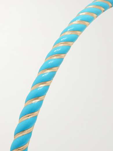 ALISON LOU Streamer 14-karat gold and enamel cuff | NET-A-PORTER