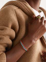 Blue Streamer 14-karat gold and enamel cuff | ALISON LOU | NET-A-PORTER