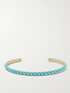 ALISON LOU Streamer 14-karat gold and enamel cuff | NET-A-PORTER