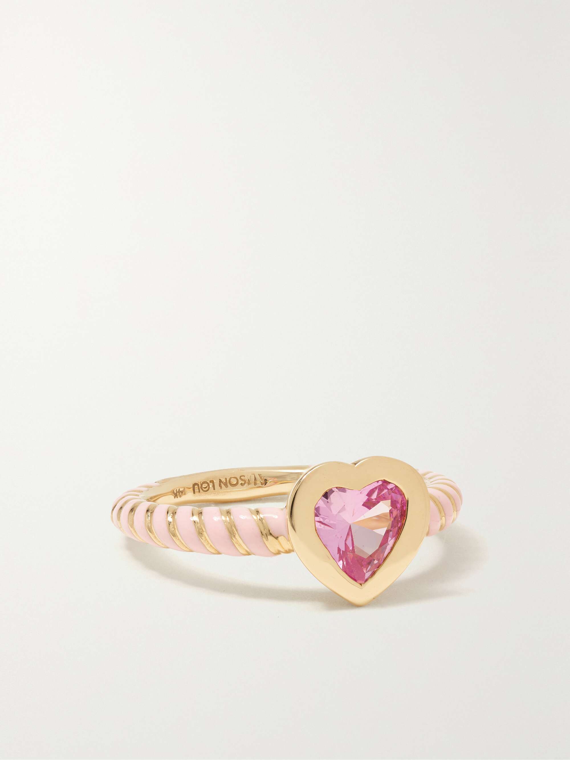 ALISON LOU 14-karat gold, enamel and sapphire ring | NET-A-PORTER