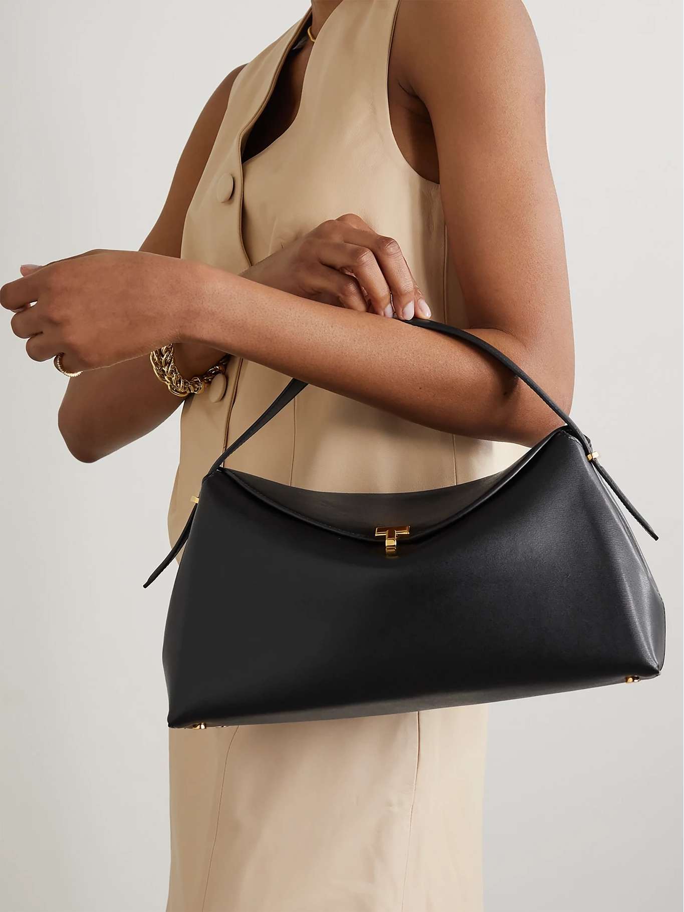 TOTEME T-Lock leather shoulder bag | NET-A-PORTER