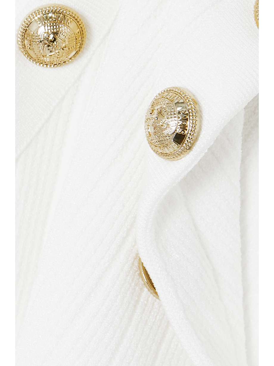 BALMAIN Button-embellished ribbed-knit tank | NET-A-PORTER