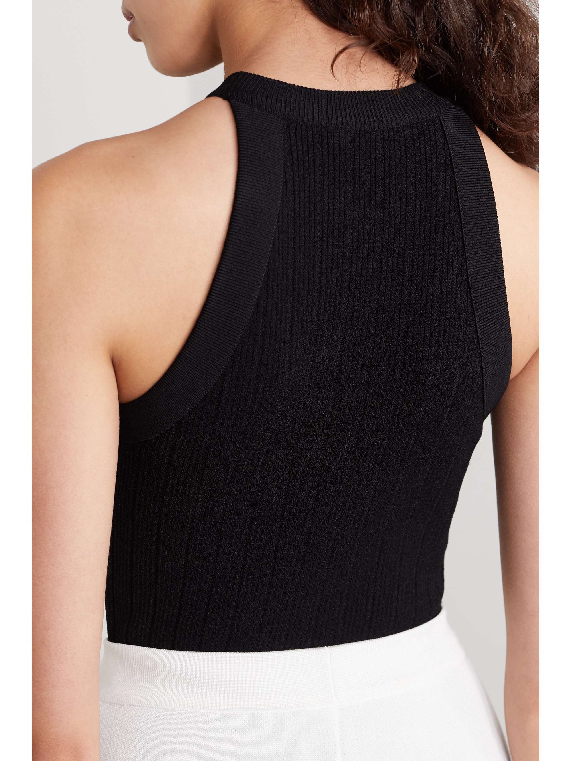 BALMAIN Button-embellished ribbed-knit tank | NET-A-PORTER BALMAIN Button-embellished ribbed-knit tank | NET-A-PORTER