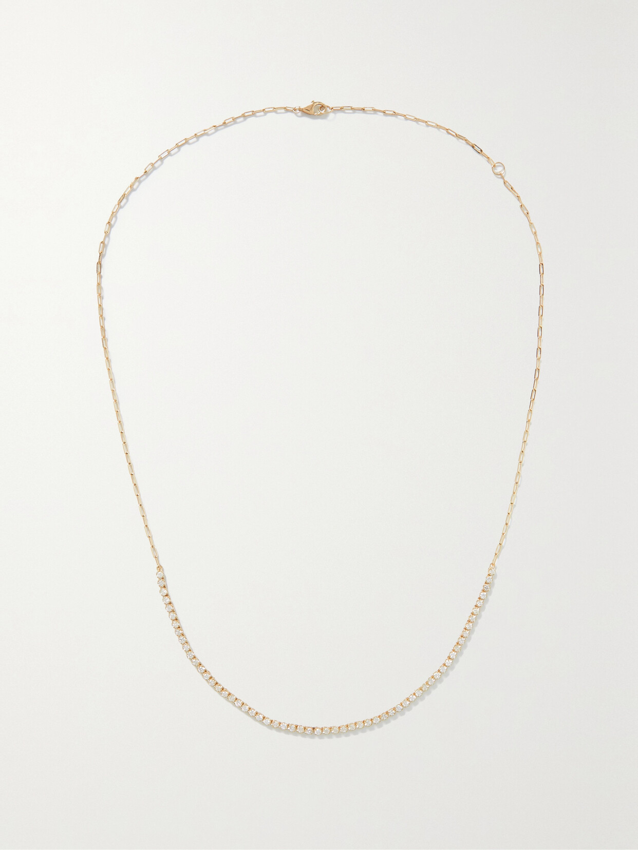 Stone And Strand Drop Shot 10-karat Gold Diamond Necklace | ModeSens