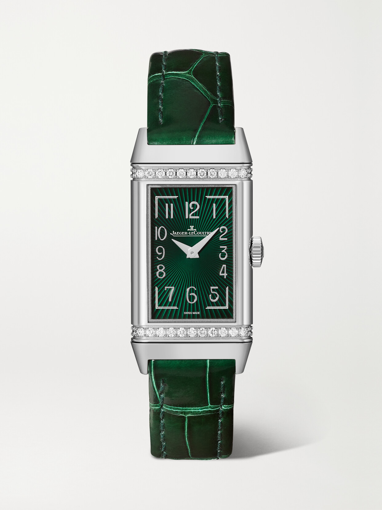 Jaeger-lecoultre Reverso One Stainless Steel, Alligator And Diamond ...