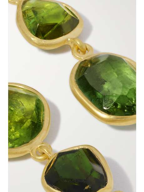 PIPPA SMALL 18-karat gold tourmaline earrings | NET-A-PORTER