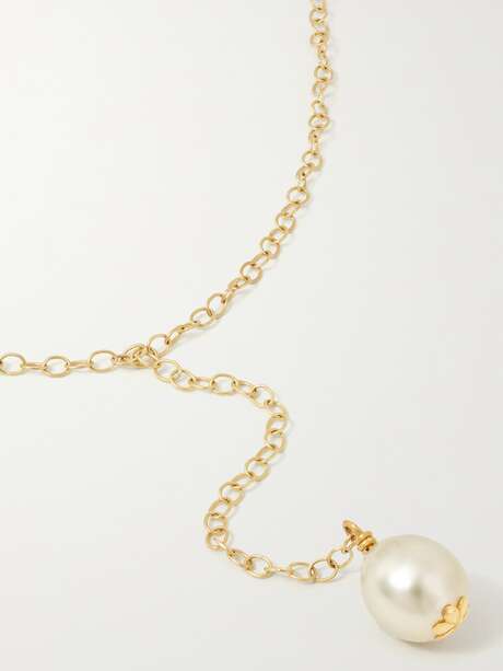 PIPPA SMALL 18-karat gold pearl necklace | NET-A-PORTER