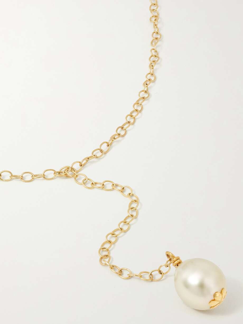 PIPPA SMALL 18-karat gold pearl necklace | NET-A-PORTER