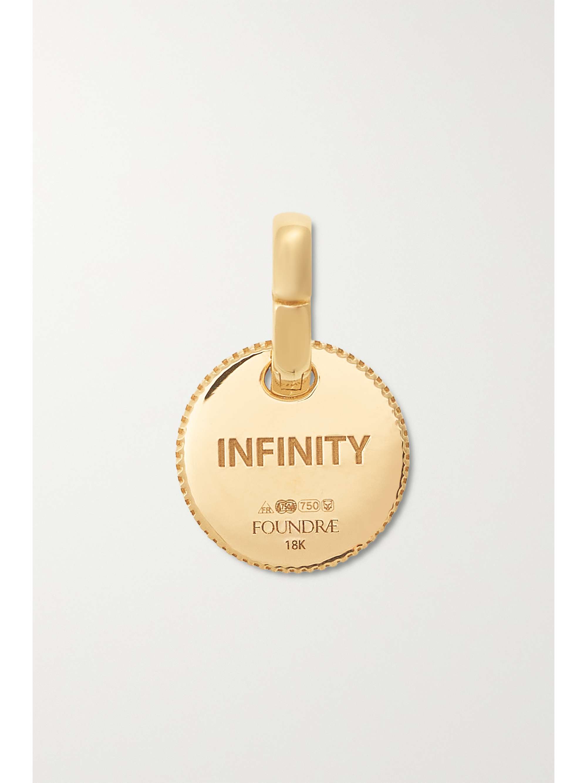 FOUNDRAE Infinity Mini Coin 18-karat gold diamond pendant | NET-A-PORTER