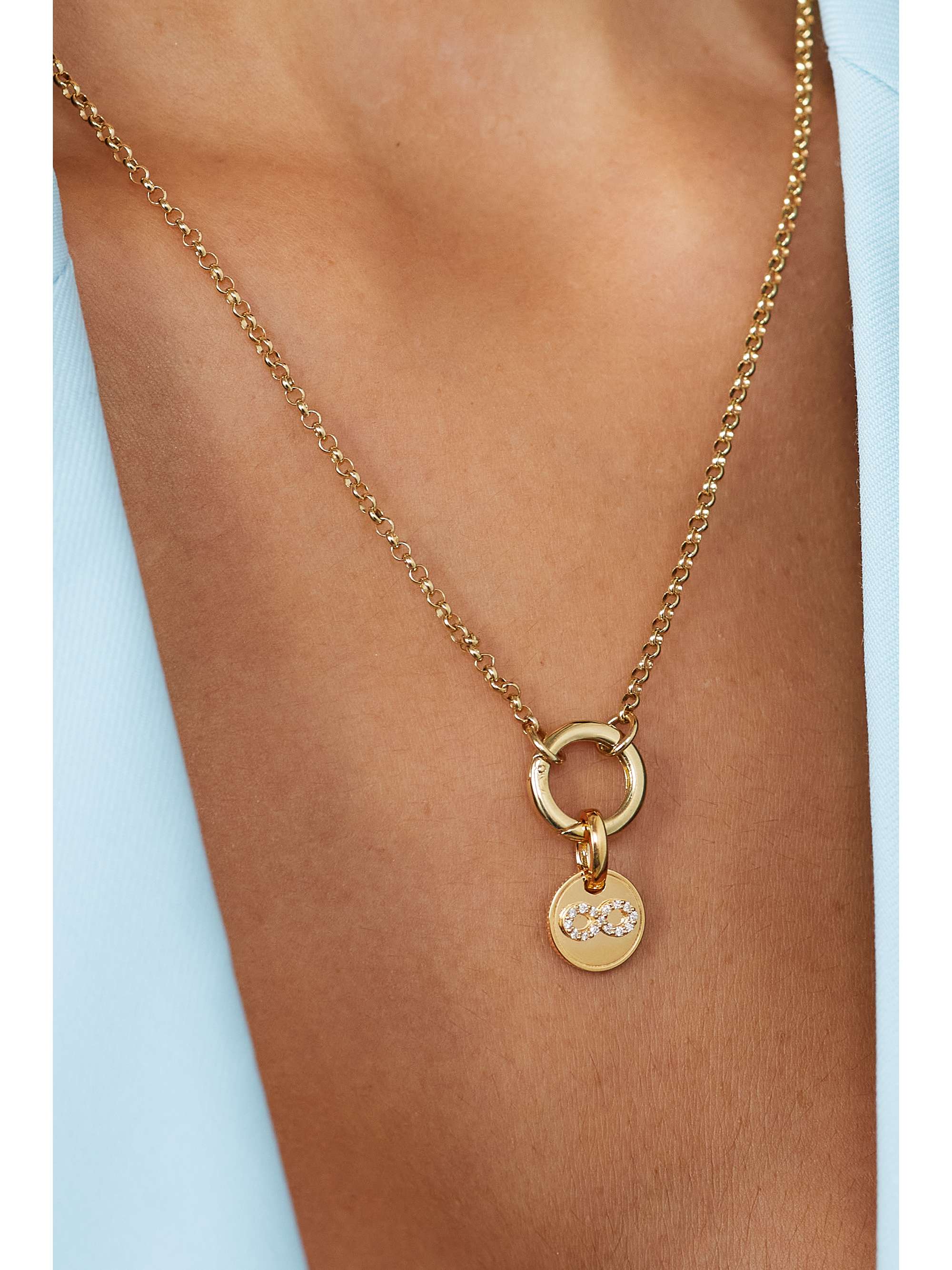 FOUNDRAE Infinity Mini Coin 18-karat gold diamond pendant | NET-A-PORTER