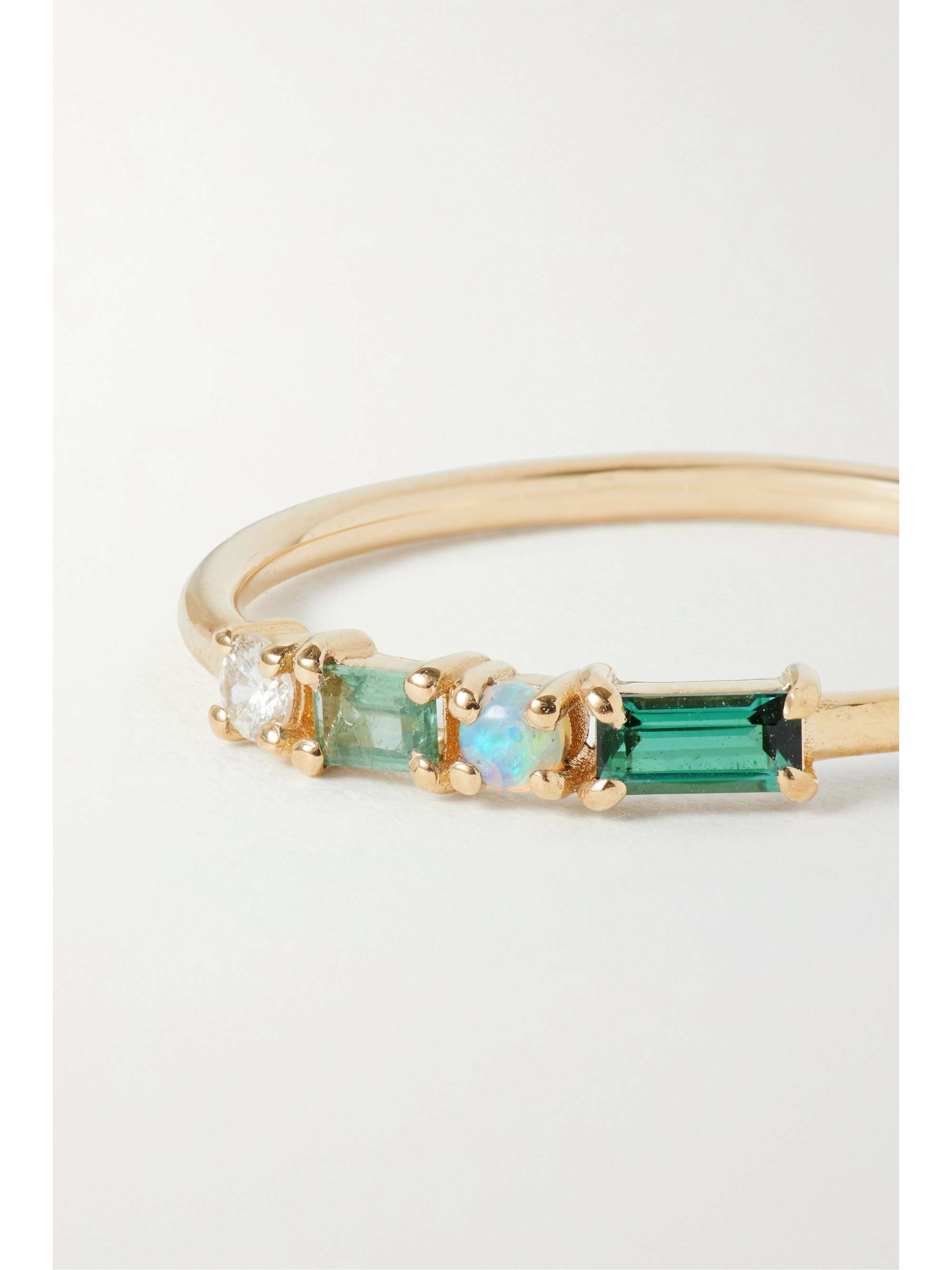 WWAKE Pillar recycled gold multi-stone ring | NET-A-PORTER